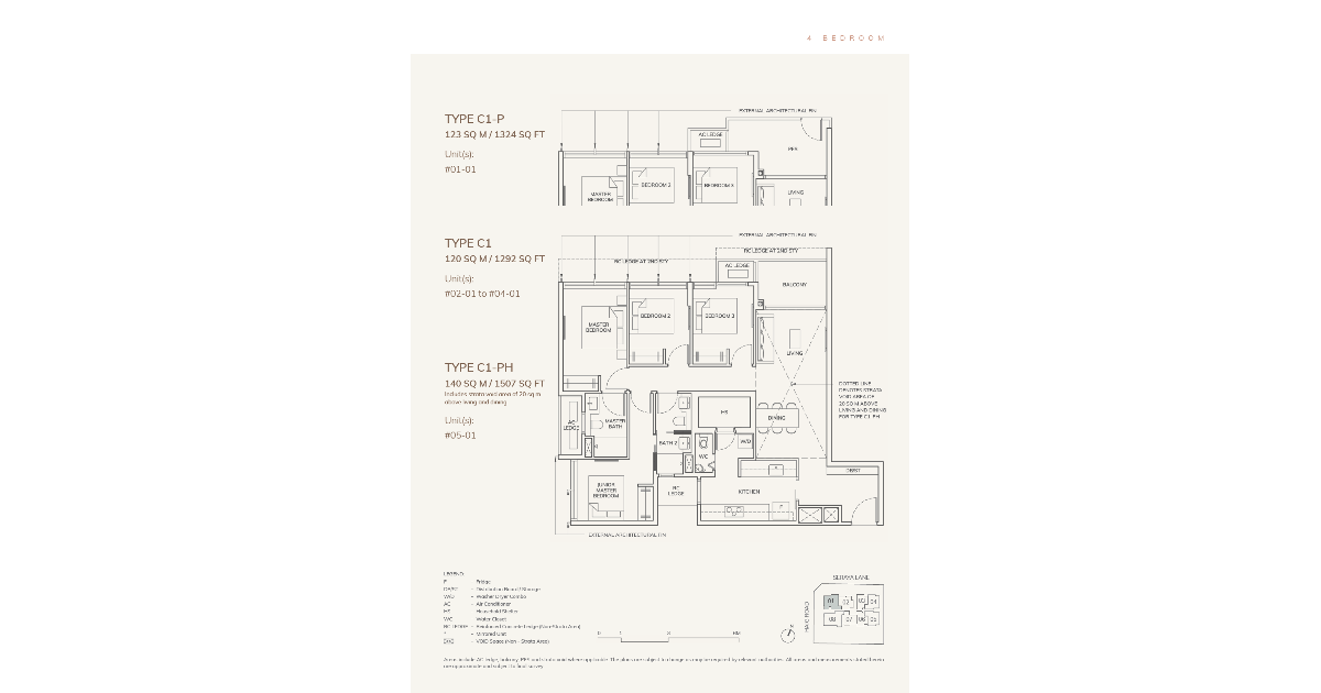 Ardor Residence's Floor Plan | 4 Bedroom [C1]