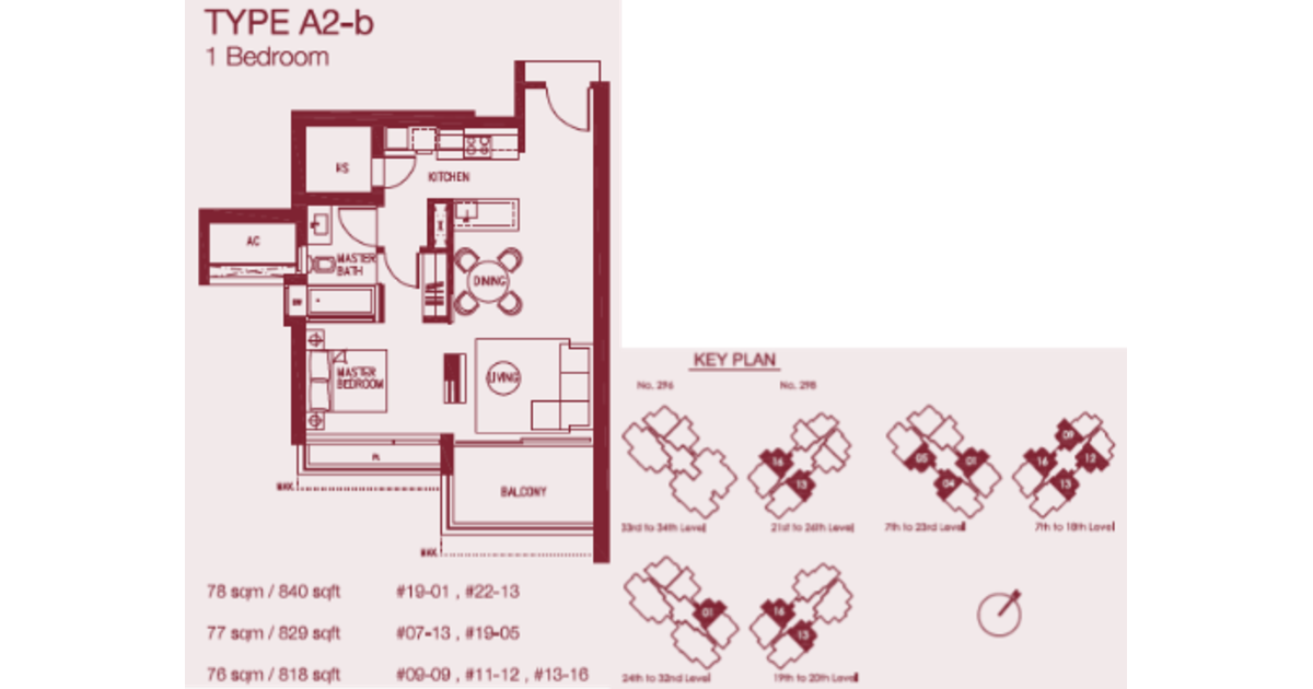 Concourse Skyline's Floor Plan | 1 Br [A2-b]