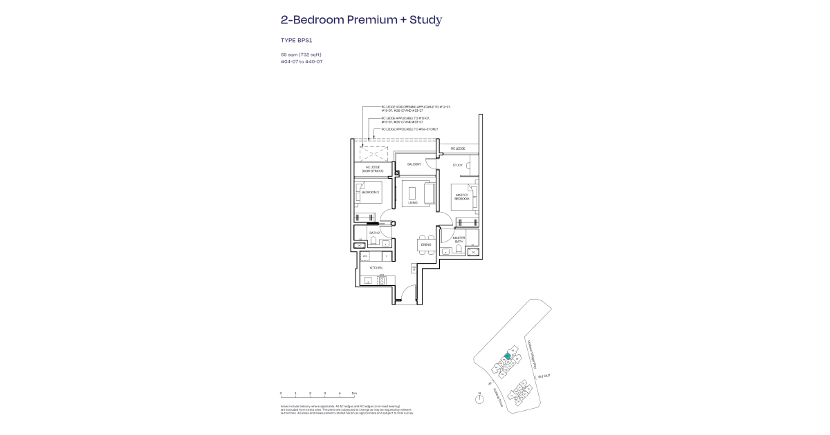 Skye at Holland's Floor Plan | 2 Bedroom Premium + Study [BPS1]