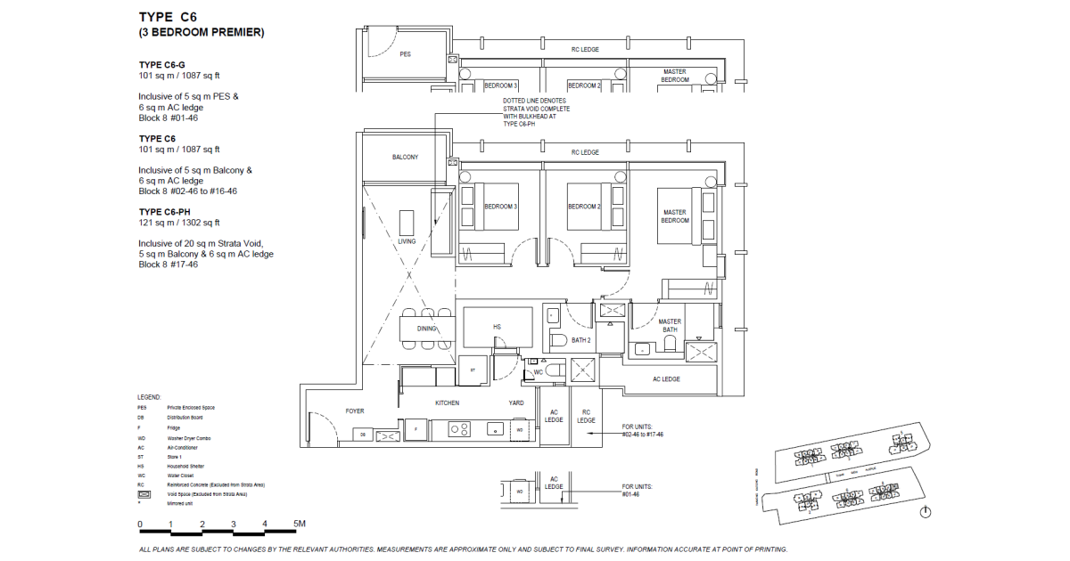 The Continuum's Floor Plan | 3 Bedroom Premium [C6-PH]