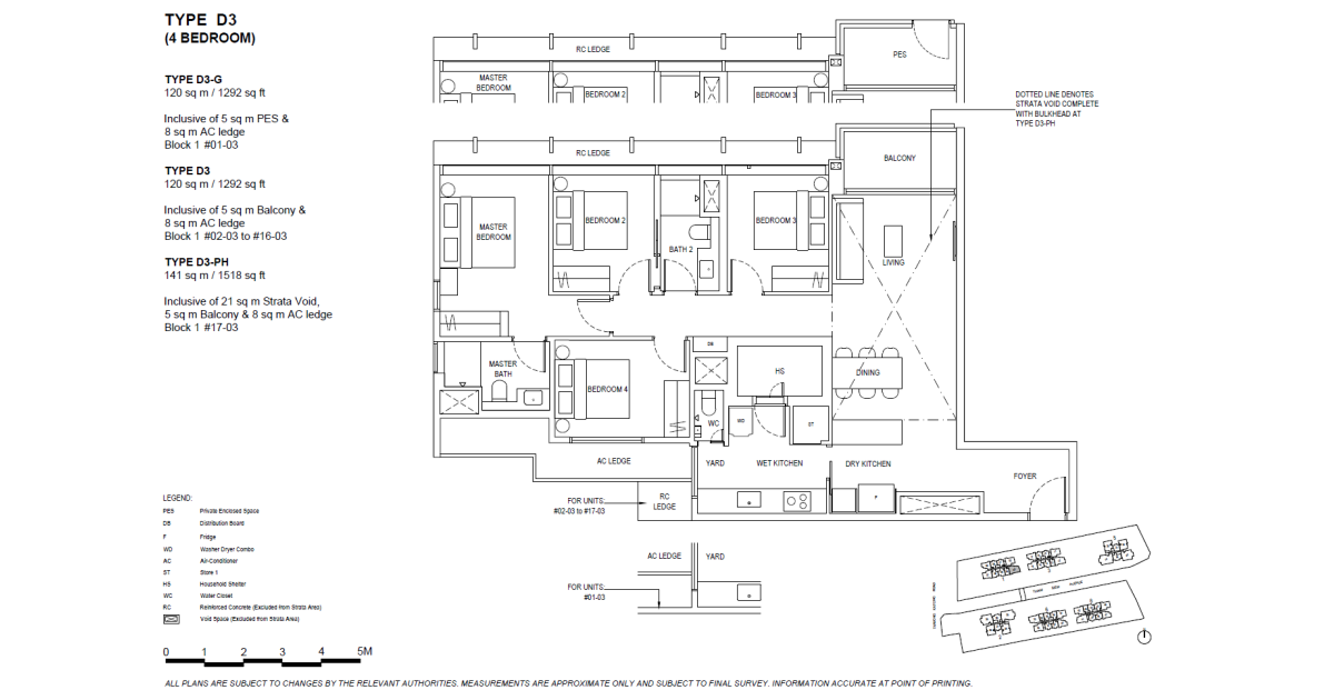 The Continuum's Floor Plan | 4 Bedroom [D3-G]